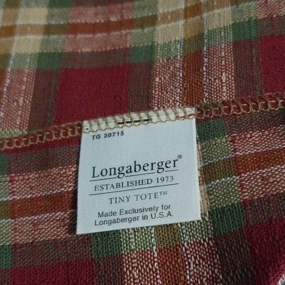 Longaberger | Accents | Longaberger Orchard Park Plaid Cloth Liner ...